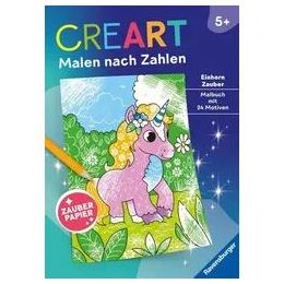 Ravensburger CreArt Malen nach Zahlen ab 5 - Zauberpapier: Einhorn Zauber