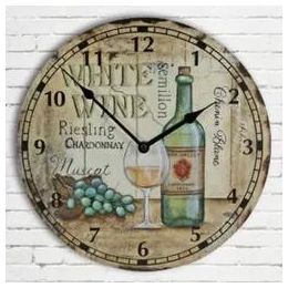 Wanduhr Wein