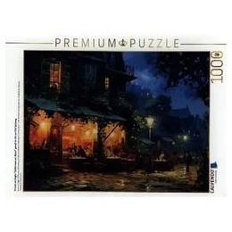 Calvendo Puzzle Vincent van Goghs "Caf&eacute;terrasse am Abend" gemalt im Stil von Carl Spitzweg 1000 Teile Lege-Gr&ouml;&szlig;e 64x48cm Foto-Puzzle f&uuml;r gl&uuml;ckliche