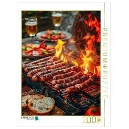 Calvendo Puzzle Grill-Bratw&uuml;rste 2000 Teile Lege-Gr&ouml;&szlig;e 90x67cm Foto-Puzzle f&uuml;r gl&uuml;ckliche Stunden