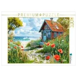 Calvendo Puzzle Mohnblumen am Strandhaus 1000 Teile Lege-Gr&ouml;&szlig;e 64x48cm Foto-Puzzle f&uuml;r gl&uuml;ckliche Stunden