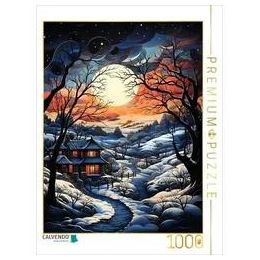 Calvendo Puzzle Winterlandschaft 1000 Teile Lege-Gr&ouml;&szlig;e 64x48cm Foto-Puzzle f&uuml;r gl&uuml;ckliche Stunden