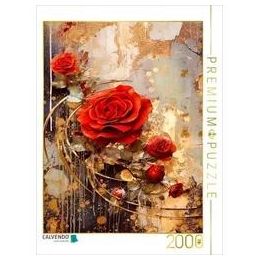 Calvendo Puzzle Rote Rosen 2000 Teile Lege-Gr&ouml;&szlig;e 90x67cm Foto-Puzzle f&uuml;r gl&uuml;ckliche Stunden