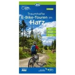 BVA ADFC Regionalkarte Traumhafte E-Bike-Touren im Harz 1:75.000