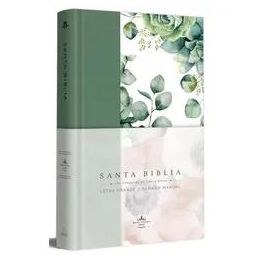 Biblia Rvr 1960 Letra Grande Tapa Dura Y Tela Verde Con Flores Tama&ntilde;o Manual / Bible Rvr 1960 Handy Size Large Print Hardcover Cloth with Green Floral