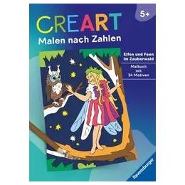 Ravensburger CreArt Malen nach Zahlen ab 5 - Elfen und Feen im Zauberwald