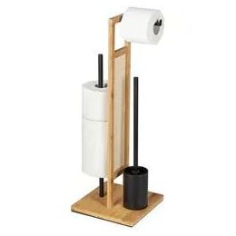 Wenko Stand WC-Garnitur Mod. Rivalta Allegre, aus Rattan und Bambus