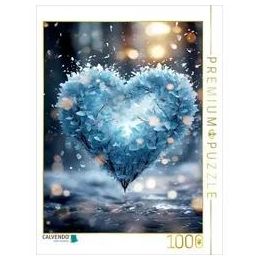 Calvendo Puzzle Eis-Herz 1000 Teile Lege-Gr&ouml;&szlig;e 64x48cm Foto-Puzzle f&uuml;r gl&uuml;ckliche Stunden