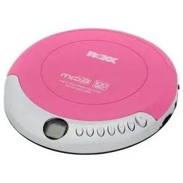 ROXX PCD 501 pink Tragbarer CD-Player CD, CD-R, CD-RW, MP3 Pink, Silber