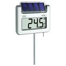 TFA Dostmann Avenue Solar Garten-Thermometer Silber 30.2026