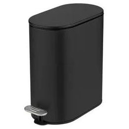 Wenko Kosmetikeimer Mod. Collungo, 5L, schwarz, Metall, 14x28,5x29,5 cm, easy-close Absenkautomatik