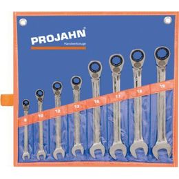 Projahn Ratschenschl&uuml;ssel-Satz GearTech, 9 Gr&ouml;&szlig;en, metrisch, umschaltbar