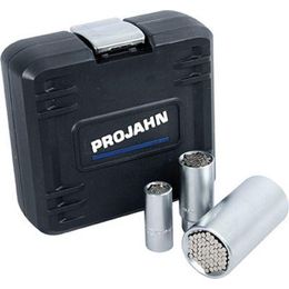 Universal-Steckschl&uuml;sselkoffer Projahn, 3-tlg., 1/4" und 3/8" und 1/2", Kunststoff-Box