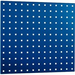 Lochplatte, zur Montage, 495 x 457 mm, enzianblau RAL 5010