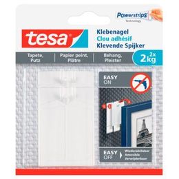 Klebenagel Tesa&reg;, f&uuml;r Tapete & Putz, Haftkraft bis 2 kg, abl&ouml;sbar, 2 St&uuml;ck