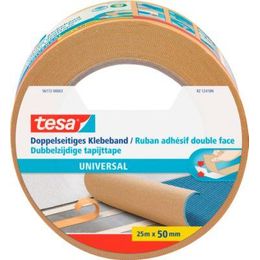 Tesa&reg; Doppelseitiges Klebeband Universal, 25 m x 50 mm, wei&szlig;, 6 Rollen