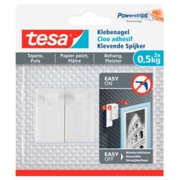 Klebenagel Tesa&reg;, f&uuml;r Tapete & Putz, Haftkraft bis 0,5 kg, abl&ouml;sbar, 2 St&uuml;ck