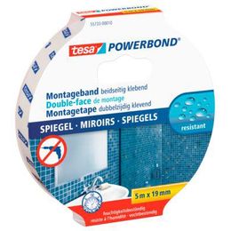 Doppelseitiges Klebeband Tesa Powerbond&reg;, 5 m x 19 mm, f&uuml;r Spiegel im Innenbereich bis 700 x 700 mm