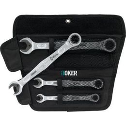 Wera Maulringratschenschl&uuml;sselset 6000 Joker 4 Set 1, 4-teilig, SW 10-19 mm, Chrom-Molybd&auml;n-Stahl, Zw&ouml;lfkant
