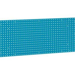 Lochplatte, zum Einh&auml;ngen, 1443 x 645 mm, dunkelblau RAL 5009