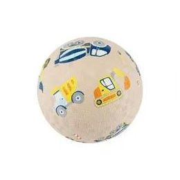 Sigikid 43523 - Ball Baufahrzeuge, beige, Naturkautschukball, 12 cm