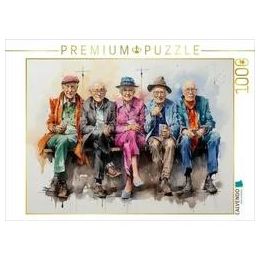 Calvendo Puzzle Lustige Rentner - Handy dabei 1000 Teile Lege-Gr&ouml;&szlig;e 64x48cm Foto-Puzzle f&uuml;r gl&uuml;ckliche Stunden