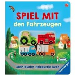 Ravensburger Spiel mit den Fahrzeugen: Mein buntes Holzpuzzle-Buch