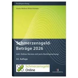 SchmerzensgeldBetr&auml;ge 2026 (Buch mit Online-Zugang)