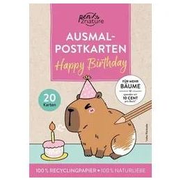 Ausmal-Postkarten Happy Birthday