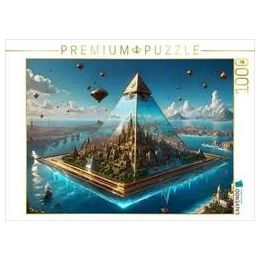 Calvendo Puzzle Steampunk - Stadtteil in gl&auml;serner Pyramide 1000 Teile Lege-Gr&ouml;&szlig;e 64x48cm Foto-Puzzle f&uuml;r gl&uuml;ckliche Stunden