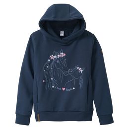 Yigga M&auml;dchen Hoodie mit Pferde-Motiv