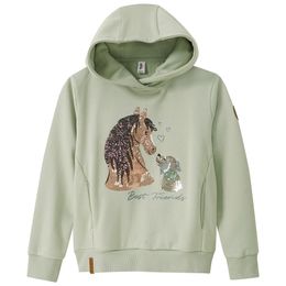 Yigga M&auml;dchen Hoodie mit Pferde-Motiv