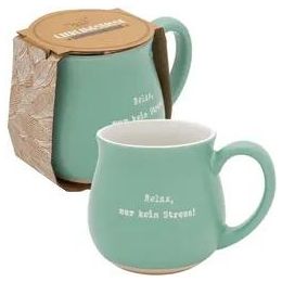 Sheepworld GRUSS & CO Tasse bauchig graviert "Relax, nur kein Stress!