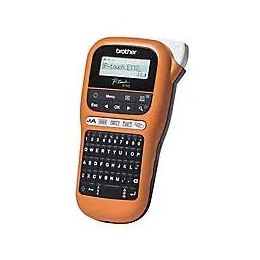 Brother P-Touch PT-E110VP Etikettendrucker QWERTY Schwarz, Orange