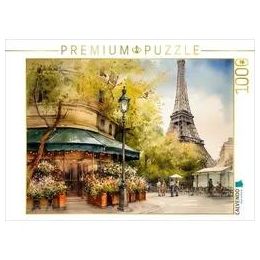Calvendo Puzzle Star&szlig;enszene mit Eiffelturm 1000 Teile Lege-Gr&ouml;&szlig;e 64x48cm Foto-Puzzle f&uuml;r gl&uuml;ckliche Stunden