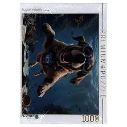 Calvendo Puzzle Tauchender Hund mit Schwimmbrille 1000 Teile Lege-Gr&ouml;&szlig;e 64x48cm Foto-Puzzle f&uuml;r gl&uuml;ckliche Stunden