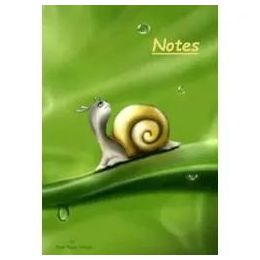 Notizbuch A5 liniert [Snail - Schnecke] Softcover von Daily Paper Design 80 Seiten als Tagebuch, Bullet Journal, Notizheft & aus nachhaltiger
