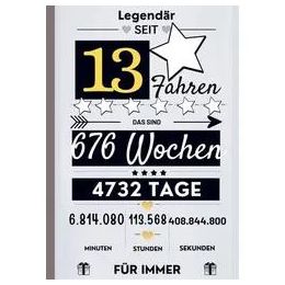 Notizbuch f&uuml;r Jungen 13 Jahre- Geburtstagsgeschenk f&uuml;r 13 j&auml;hrige Jungen
