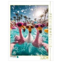 Calvendo Puzzle Flamingo-Feeling pur 1000 Teile Lege-Gr&ouml;&szlig;e 64x48cm Foto-Puzzle f&uuml;r gl&uuml;ckliche Stunden