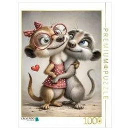 Calvendo Puzzle Erdm&auml;nnchen - Liebe 1000 Teile Lege-Gr&ouml;&szlig;e 64x48cm Foto-Puzzle f&uuml;r gl&uuml;ckliche Stunden