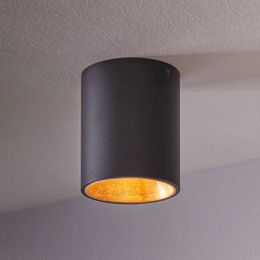Eglo LED-Deckenlampe Polasso rund, schwarz-gold