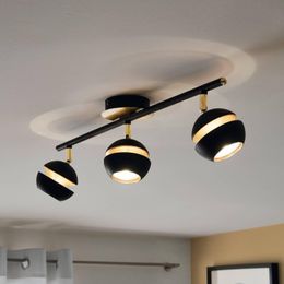 Eglo LED-Deckenlampe Nocito 3-flammig in Schwarz-Gold