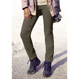 active by Lascana LASCANA ACTIVE Trekkinghose gr&uuml;n Gr. 42 f&uuml;r Damen. Mit Logodruck, Rei&szlig;verschl&uuml;sse. Basic
