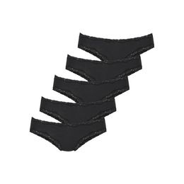 Vivance Brasilslip schwarz Gr. 32/34 f&uuml;r Damen. Mit Schleife, Spitze. K&ouml;rpernah. Nachhaltig.