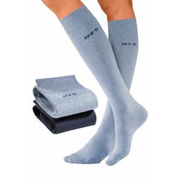 H.I.S. H.I.S Kniestr&uuml;mpfe mehrfarbig Gr. 35-38 f&uuml;r Damen. Elastisch. Nachhaltig.