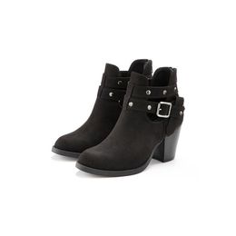 Lascana Cowboy Stiefelette schwarz Gr. 40 f&uuml;r Damen. Mit Zierschnalle