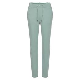 Lascana Jogger Pants gr&uuml;n Gr. 42 f&uuml;r Damen. Mit Bindeband, Kontraststreifen. Basic