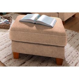 Home Affaire Hocker &raquo;Borkum; B: 75cm&laquo; mit Federkern braun Struktur (100% Polyester);Luxus-Microfaser ALTARA NUBUCK (100% Polyester);MELROSE (100% 
