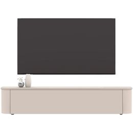 OTTO home Lowboard &raquo;Lido, 181 cm breit, 1 Klappe, TV-Schrank, TV-Kommode, Medienboard&laquo; Formgebogenes MDF, Stirnseiten Rundung, Push-to-open, h&auml;ngend/