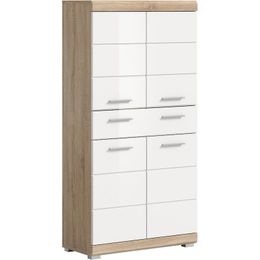 Welltime Midischrank &raquo;SIENA, Breite 74cm, 4 T&uuml;ren, 1 Schubkasten, 4 F&auml;cher, MDF-Front&laquo; TOPSELLER!, in verschiedenen Farben erh&auml;ltlich, Badm&ouml;bel, 